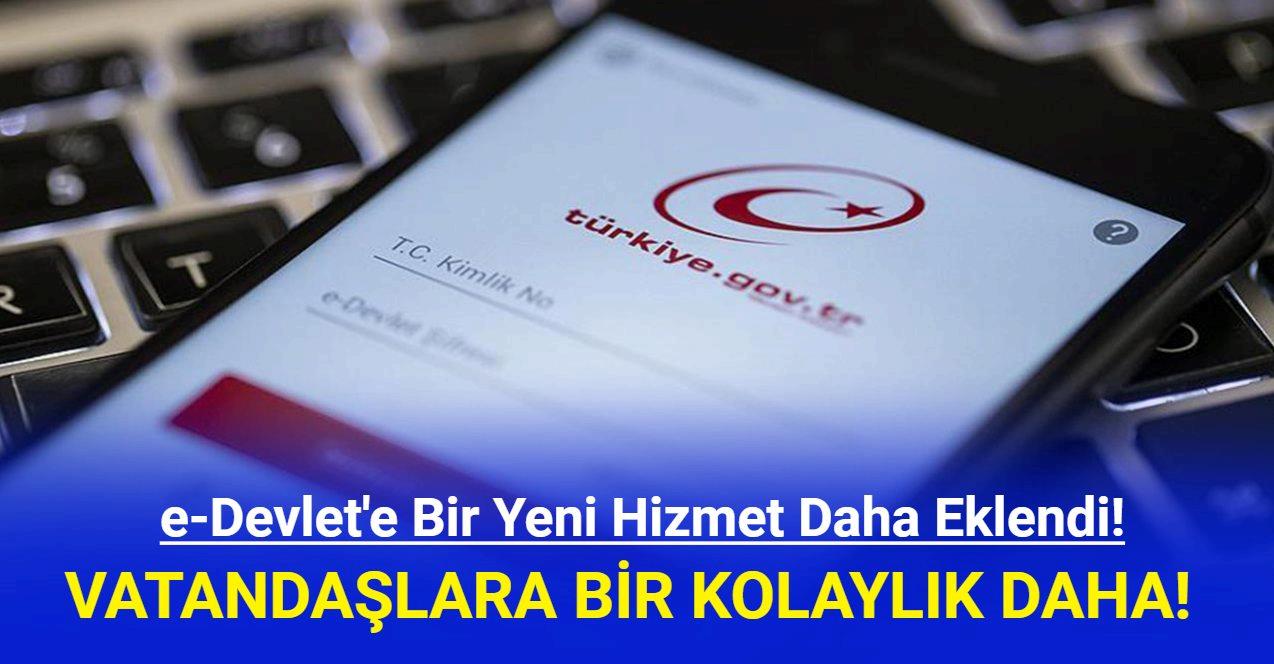 e-Devlet'e bir yeni hizmet daha geldi! - Finans 7