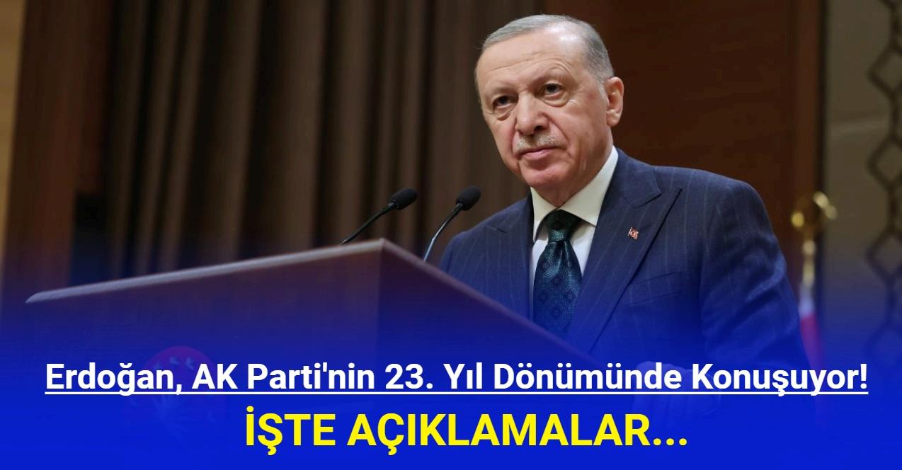 Erdoğan, AK Parti'nin 23. Yıl Dönümünde Konuşuyor! - Finans 7