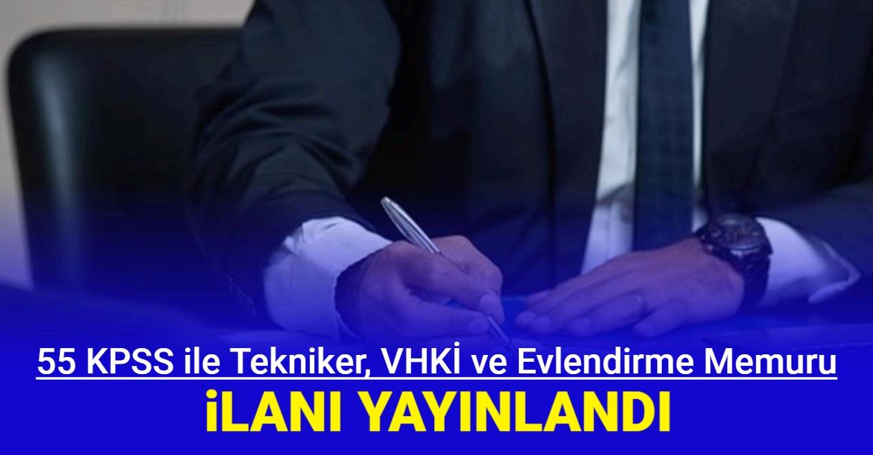 İnlice Belediyesi 55 KPSS ile tekniker, VHKİ ve evlendirme memuru alımı ...