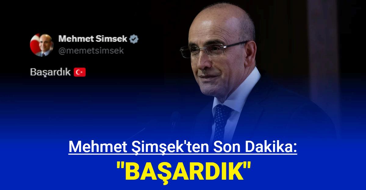 Mehmet Şimşek: "Başardık" - Finans 7