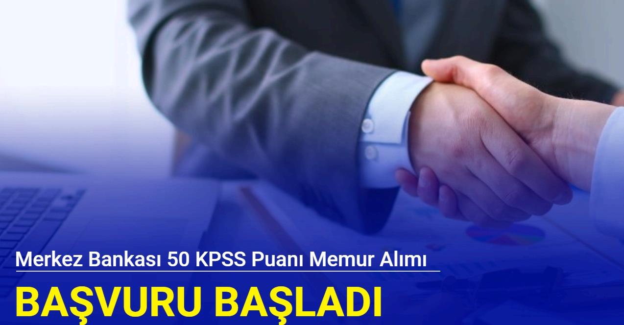 Merkez Bankası 50 KPSS puanı memur alımı başvurusu başladı 2024 - Finans 7 Merkez Bankası 50 KPSS puanı memur alımı başvurusu başladı 2024 - Finans 7