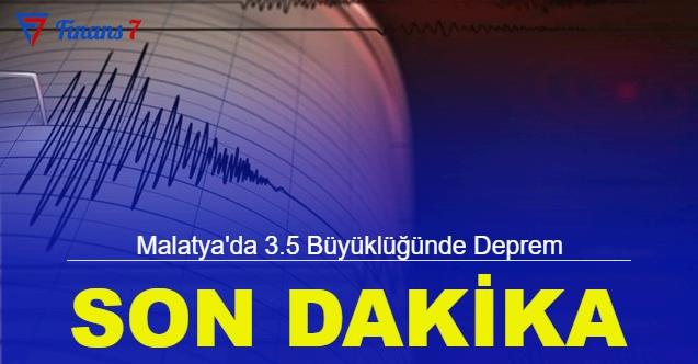 Son dakika: Malatya'da 3.5 büyüklüğünde deprem - Finans 7